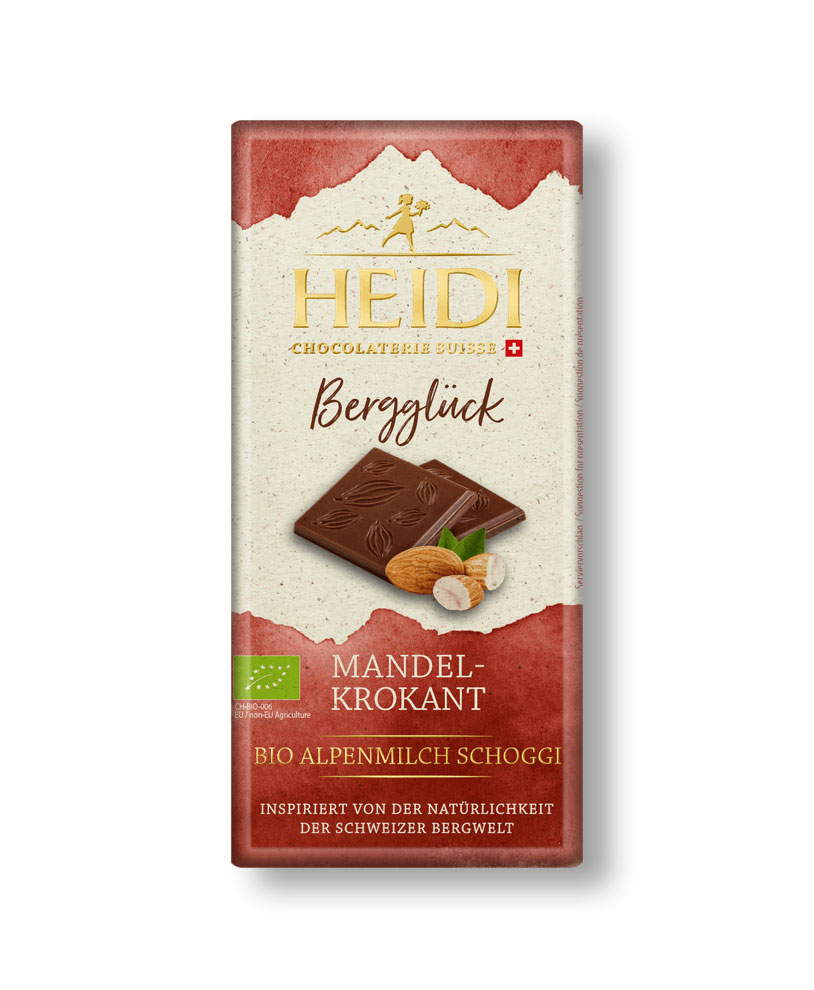 Heidi chocolat au lait avec nougatine aux amandes